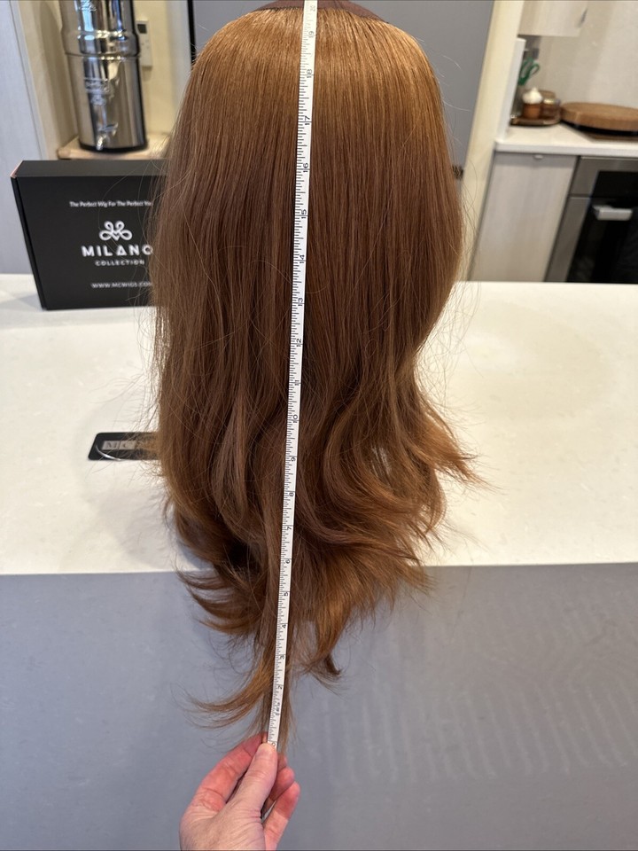 NWT Hat Fall Wig, 20 Inch, Copper, Open Wefted, Straight Remy Human ...