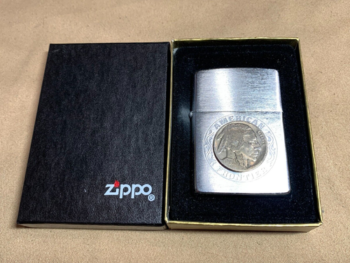 Zippo 1995 American Frontier Buffalo Nickel Lighter New in box | eBay