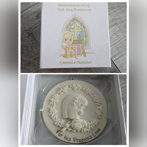 Precious Moments First communion remembrance keepsake medallion ...