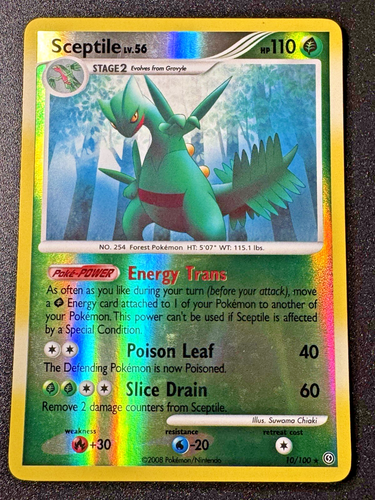 Sceptile 10/100 D&P Stormfront Pokemon Card Reverse Holo Foil Rare LP ...