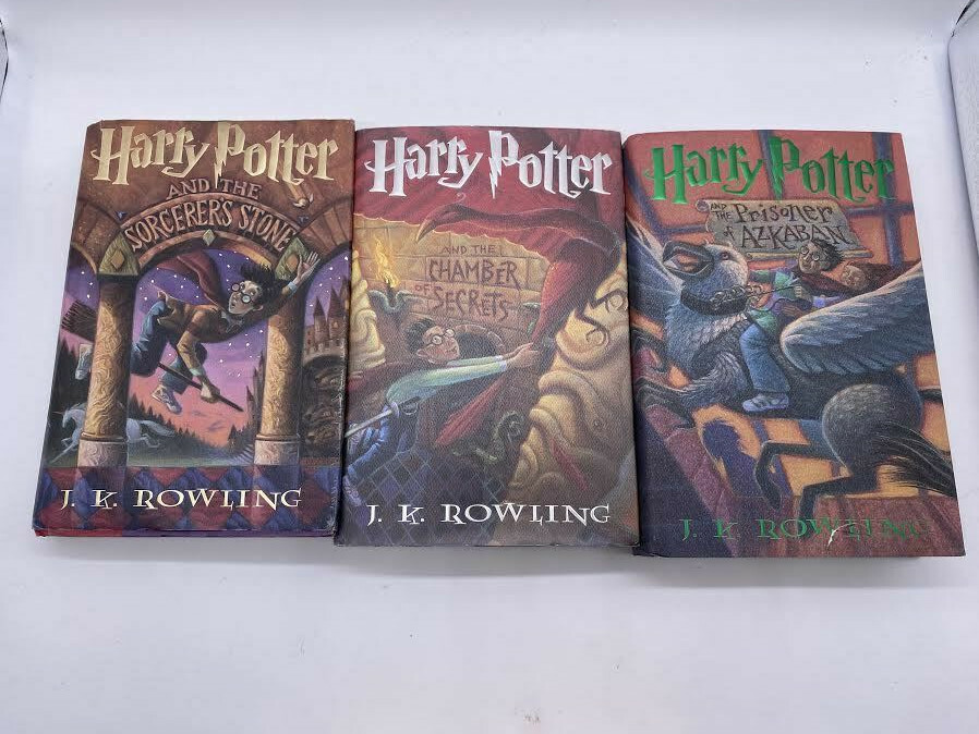 Harry Potter Hardcover Set First Edition 1-7 Set J.K. Rowling 1998 GOOD ...