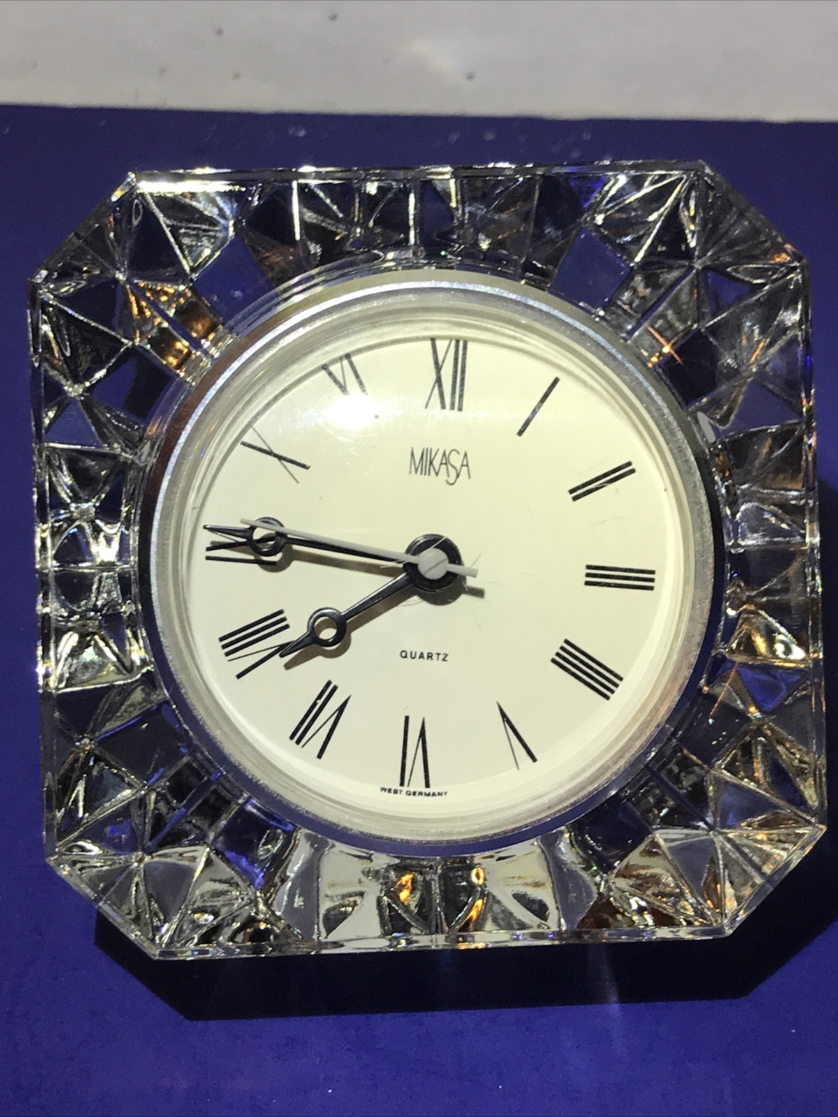 Vintage Mikasa Westminster Oval Desk Clock Quartz Crystal Austria ...