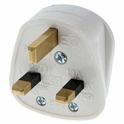 Nylon Domestic Plugs, 3 Pin 13Amp White, Sold Individually | eBay UK