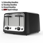 Household Electric Toaster Baking Bread Sandwich Maker Grill SS Toast ...
