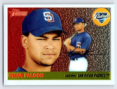 OMAR FALCON 2004 Topps Heritage Chrome Parallel THC74 Padres 0273/1955 ...