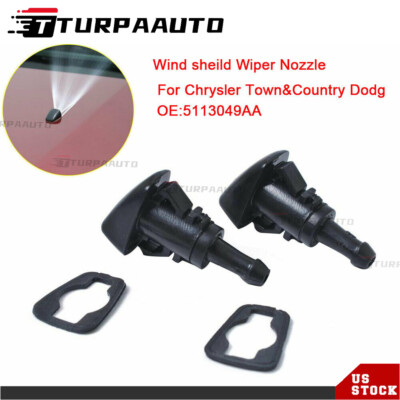 2PCS Windshield Spray Nozzle Washer fit for CHRYSLER JEEP DODGE RAM ...