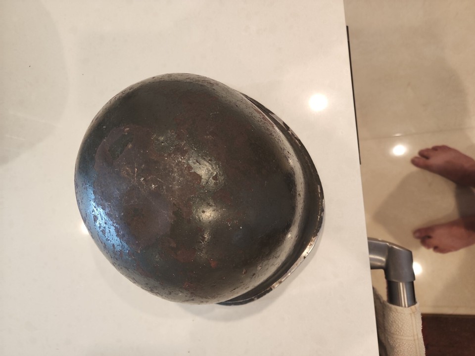 WWII US Army M1 Front Seam Swivel Bail Pot Helmet | eBay