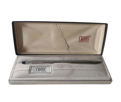 CROSS Chrome Pen No. 3502 w/Box, Made in USA, Blue Ink | eBay