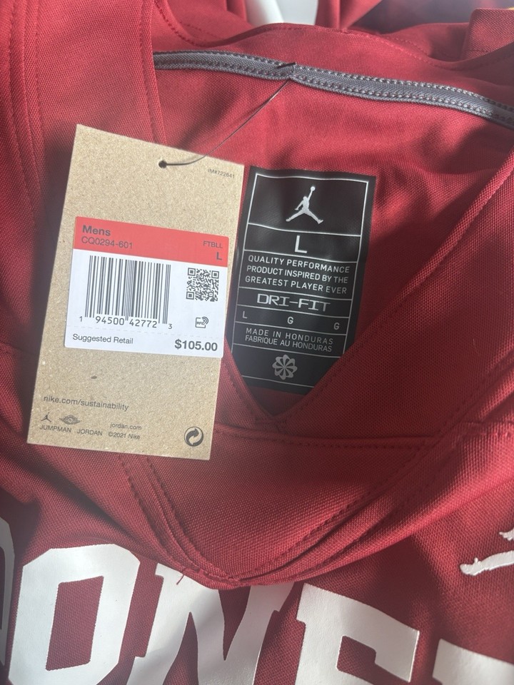 NWT Jordan Kyler Murray #1 Oklahoma Sooners Football Jersey Mens (PICK ...
