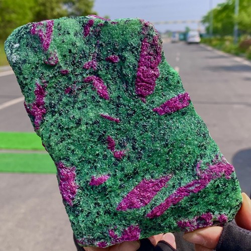 3.53LB Natural green Ruby zoisite (anylite) crystal Chakra mineral ...