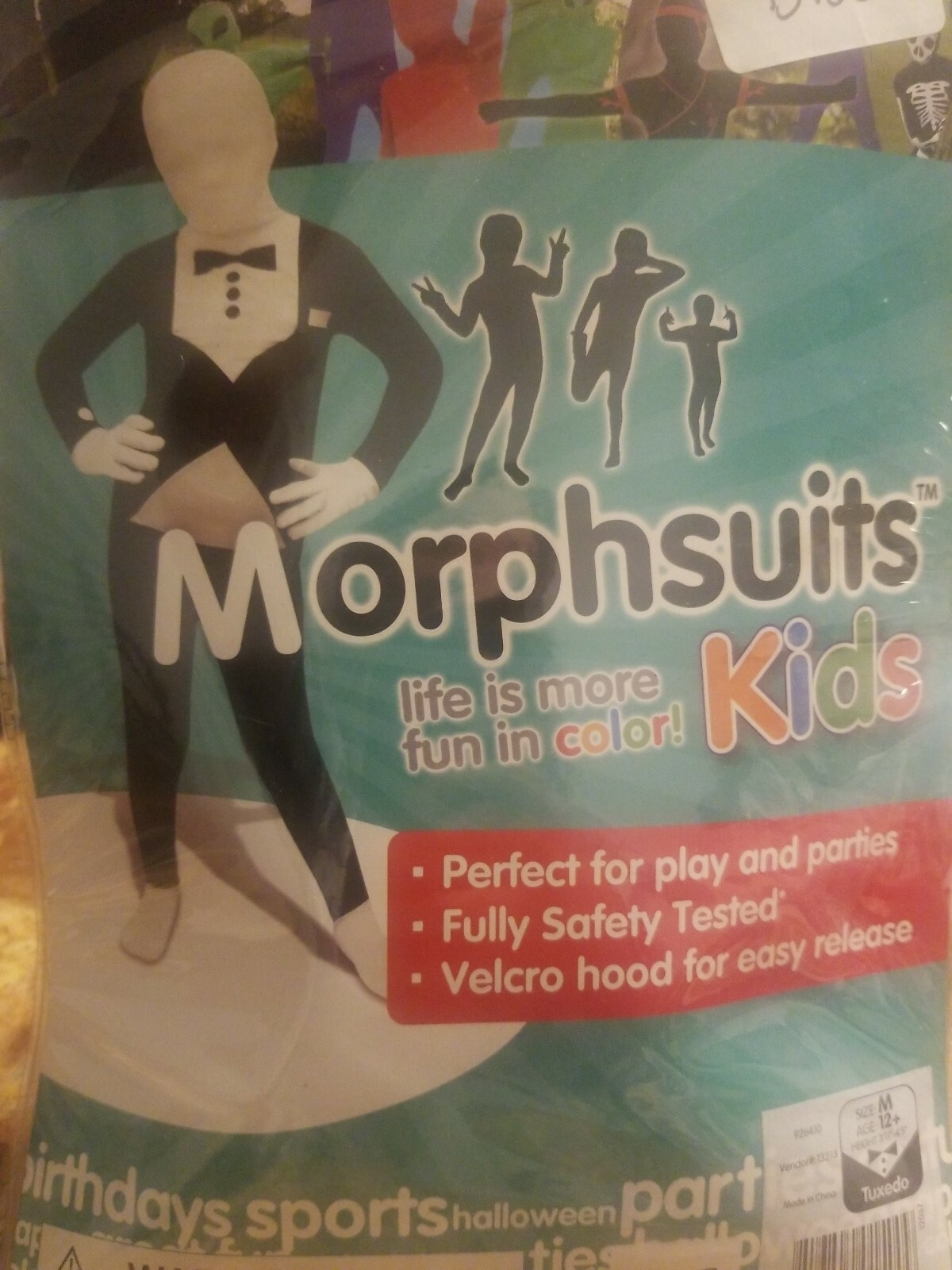 Original Morphsuits Black Tuxedo Kids Suit Character Morphsuit Medium ...