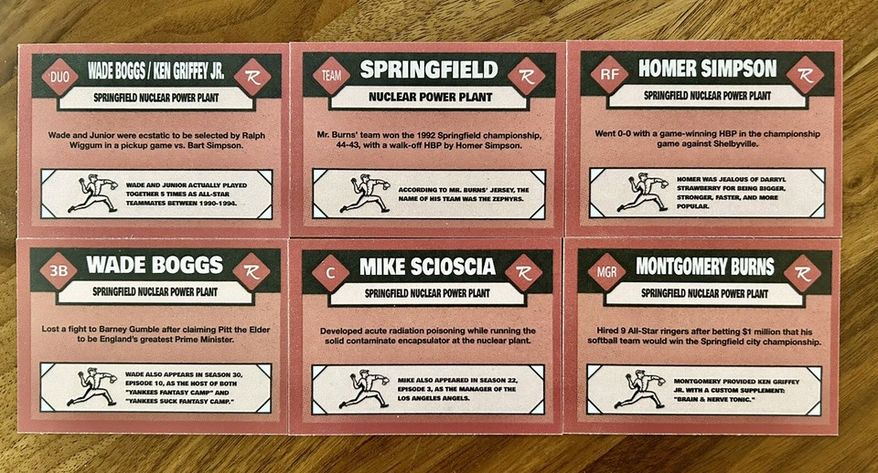 Simpsons Springfield Isotopes TEAM SET - Homer At The Bat - Baseball ...