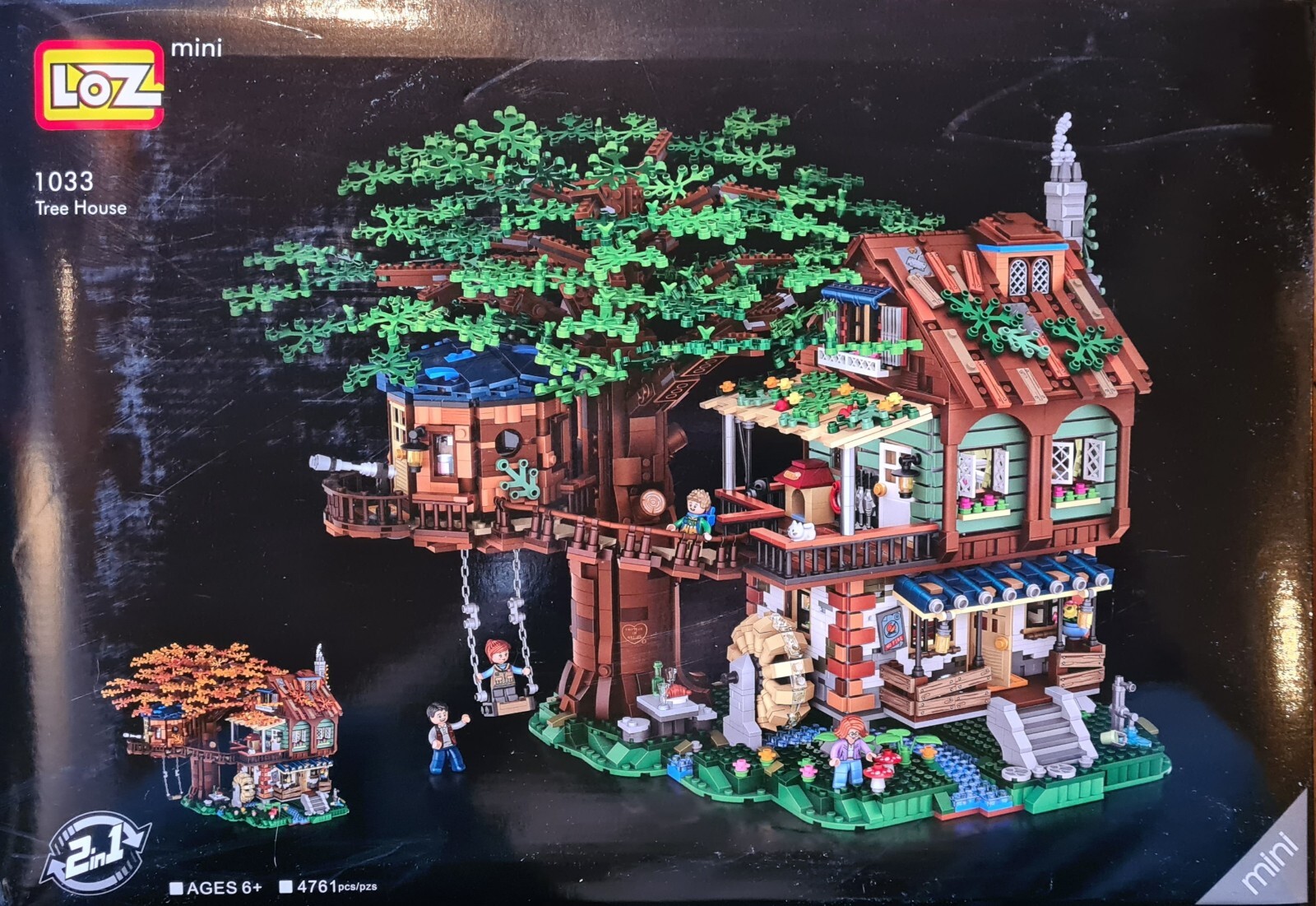 LOZ Mini Blocks 1033 Baumhaus Bausteine Haus Bausatz Set 4761 ...