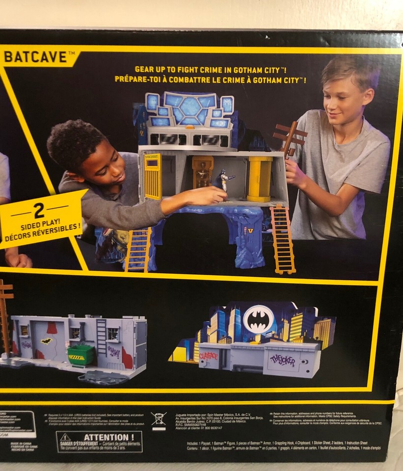 New DC BATMAN 3-in-1 Batcave Playset w/ Exclusive Action Figure and ...