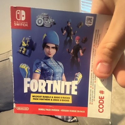 Nintendo Fortnite Wildcat Bundle Prepaid Card 2000 V-Bucks for Nintendo ...