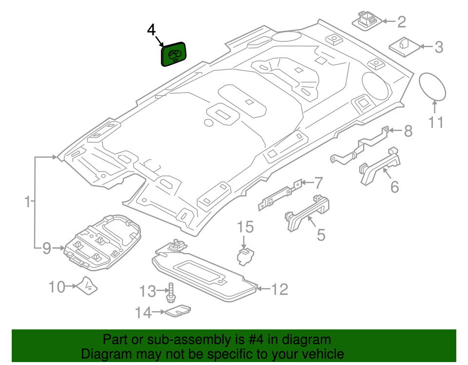 Genuine Volvo XC90 XC60 V90 V60 V60CC Headliner Side Cover Clip for Lug ...