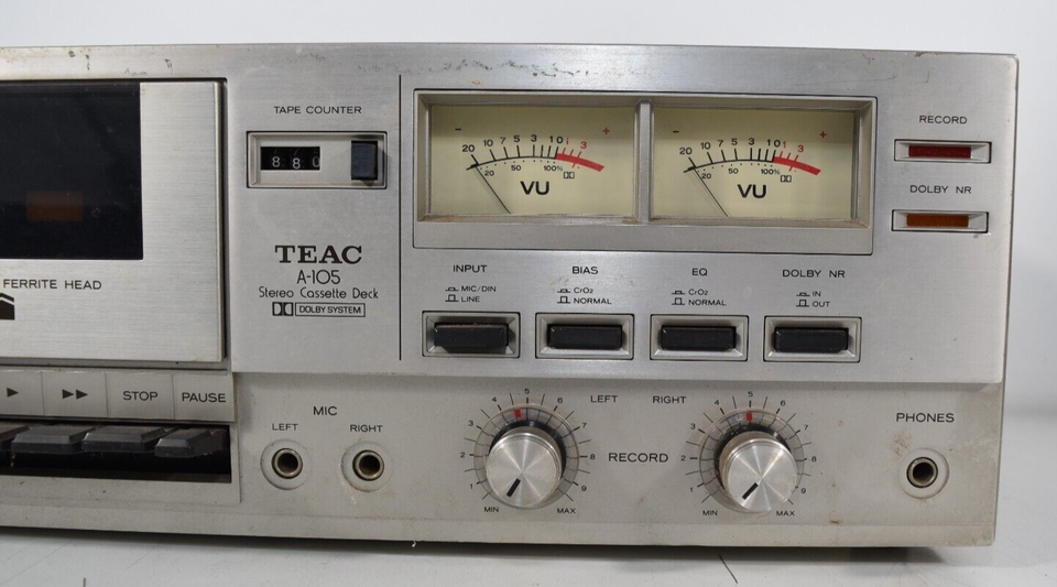 TEAC A-105 Vintage Cassette Deck *FOR PARTS* | eBay