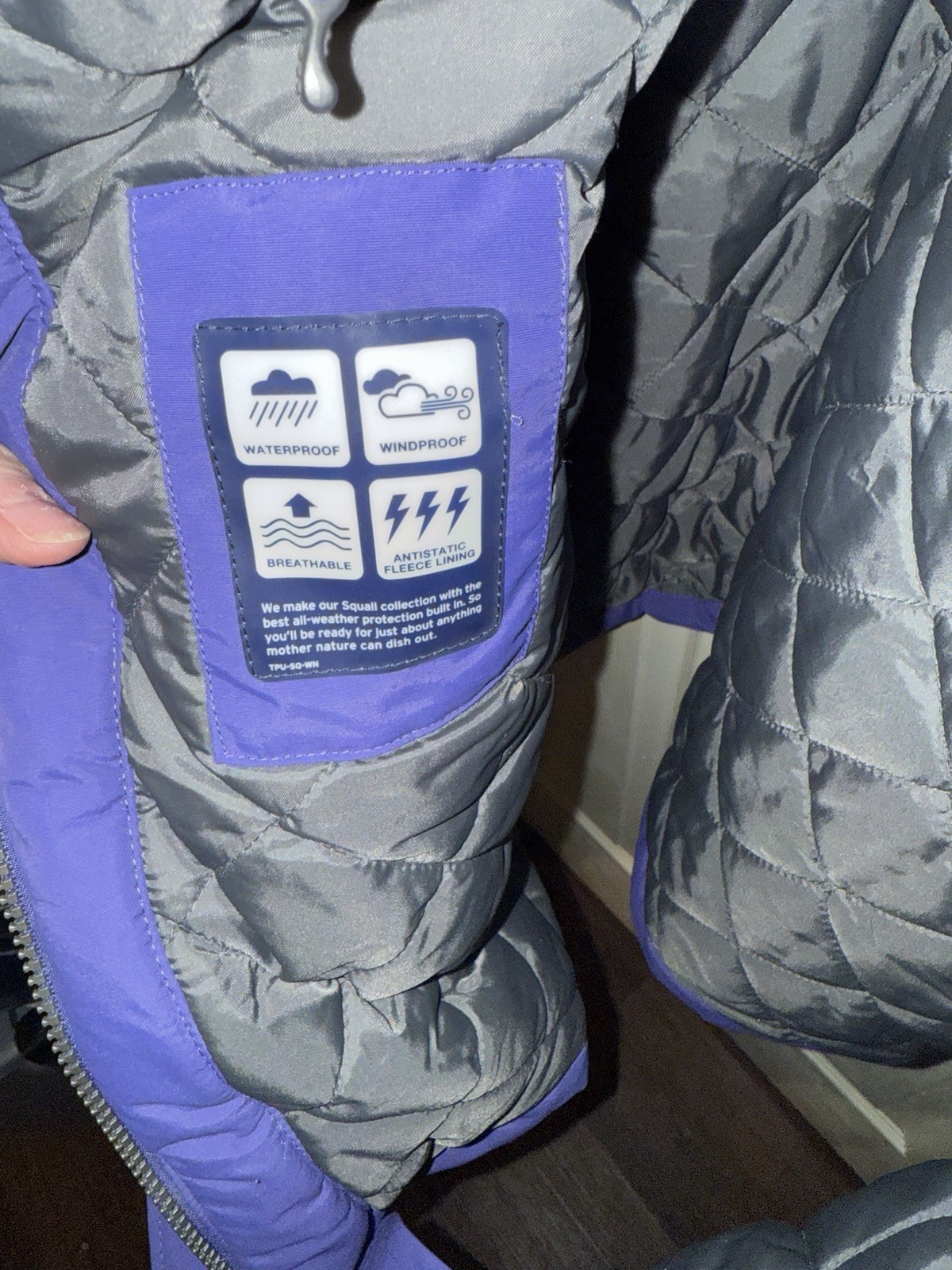 Lands End Squall Coat Women’s Size 2X waterproof windproof purple Heavy ...