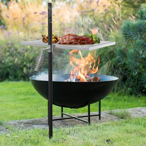Swivel Campfire Grill Adjustable Open Fire Grill Grate, Mesh Cooking ...
