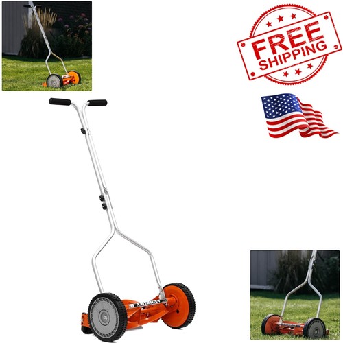 Effortless Mowing with the 14-Inch 4-Blade Push Reel Mower - Eco ...