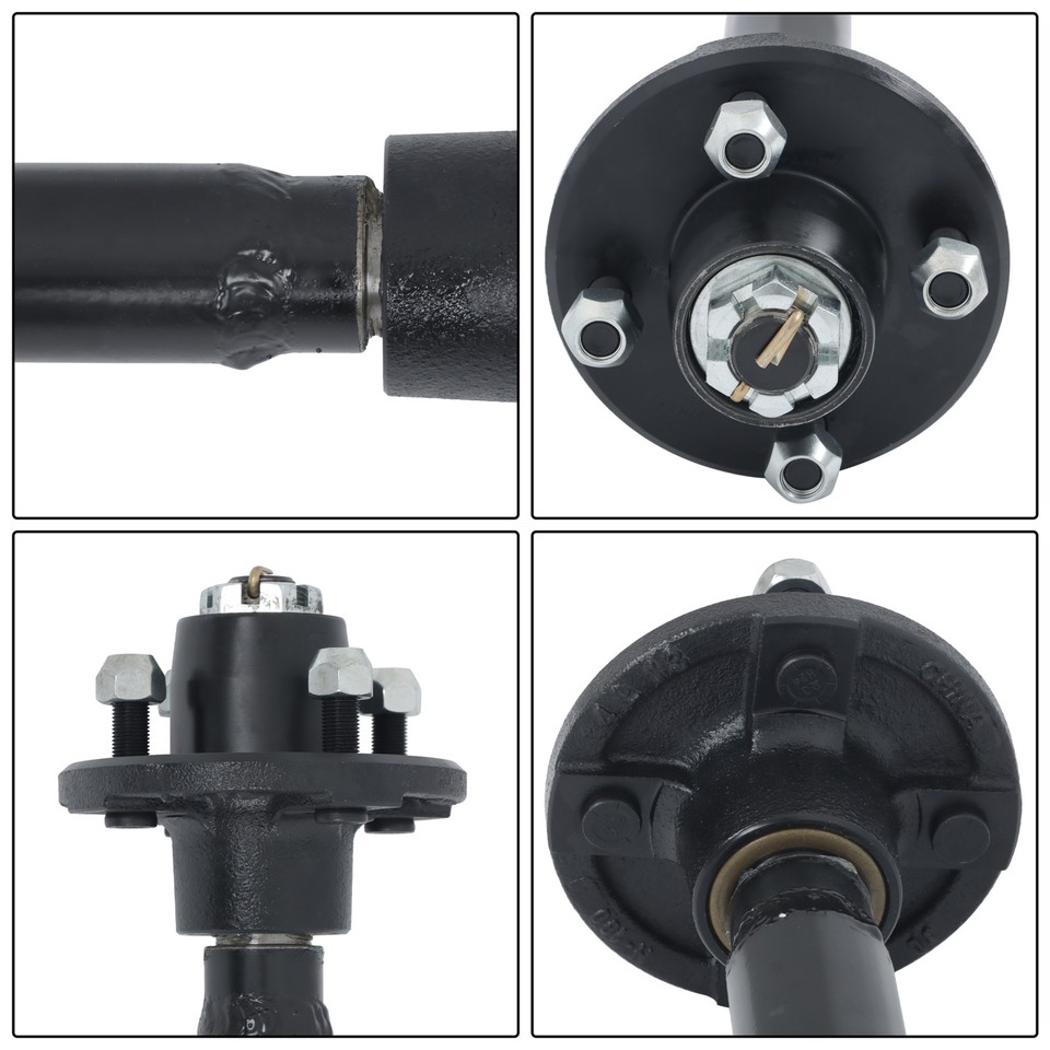New For 2000 lb Trailer Axle 4 lug-4" 58" Hub Face Pitch ( with U-Bolt ...