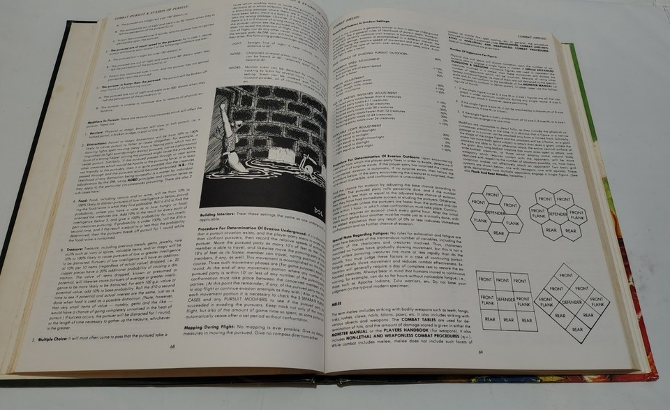 AD&D Players Handbook 6th & Dungeon Masters Guide 1st Rev Gygax TSR ...