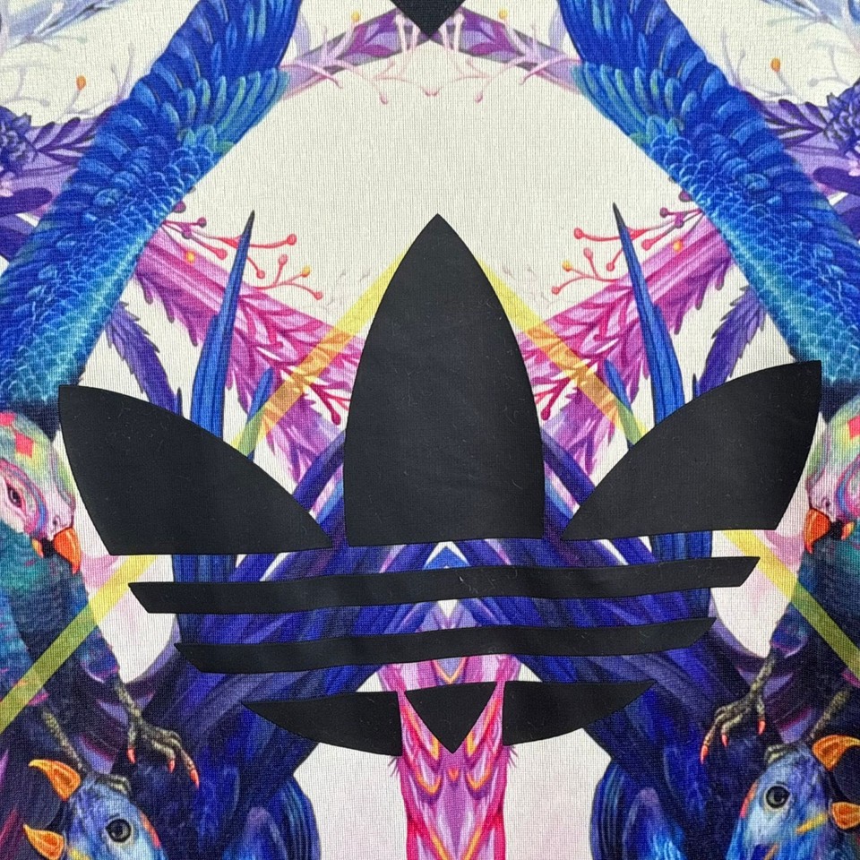 ADIDAS FARM RIO Jacket Women UK 18 Peacock Bird Originals AOP Trippy ...