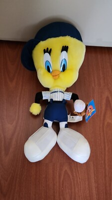 New Vintage 1998 Looney Tunes Tweety Bird Baseball Player #23 Plush ...