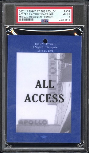 4/24/2002 “A Night At The Apollo” MICHAEL JACKSON LAST CONCERT PASS ...