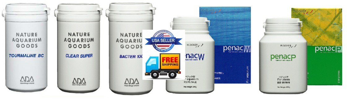 ADA 5 Fertilizer Penac P+Penac W+Tourmaline BC+Clear Super+Bacter 100 ...