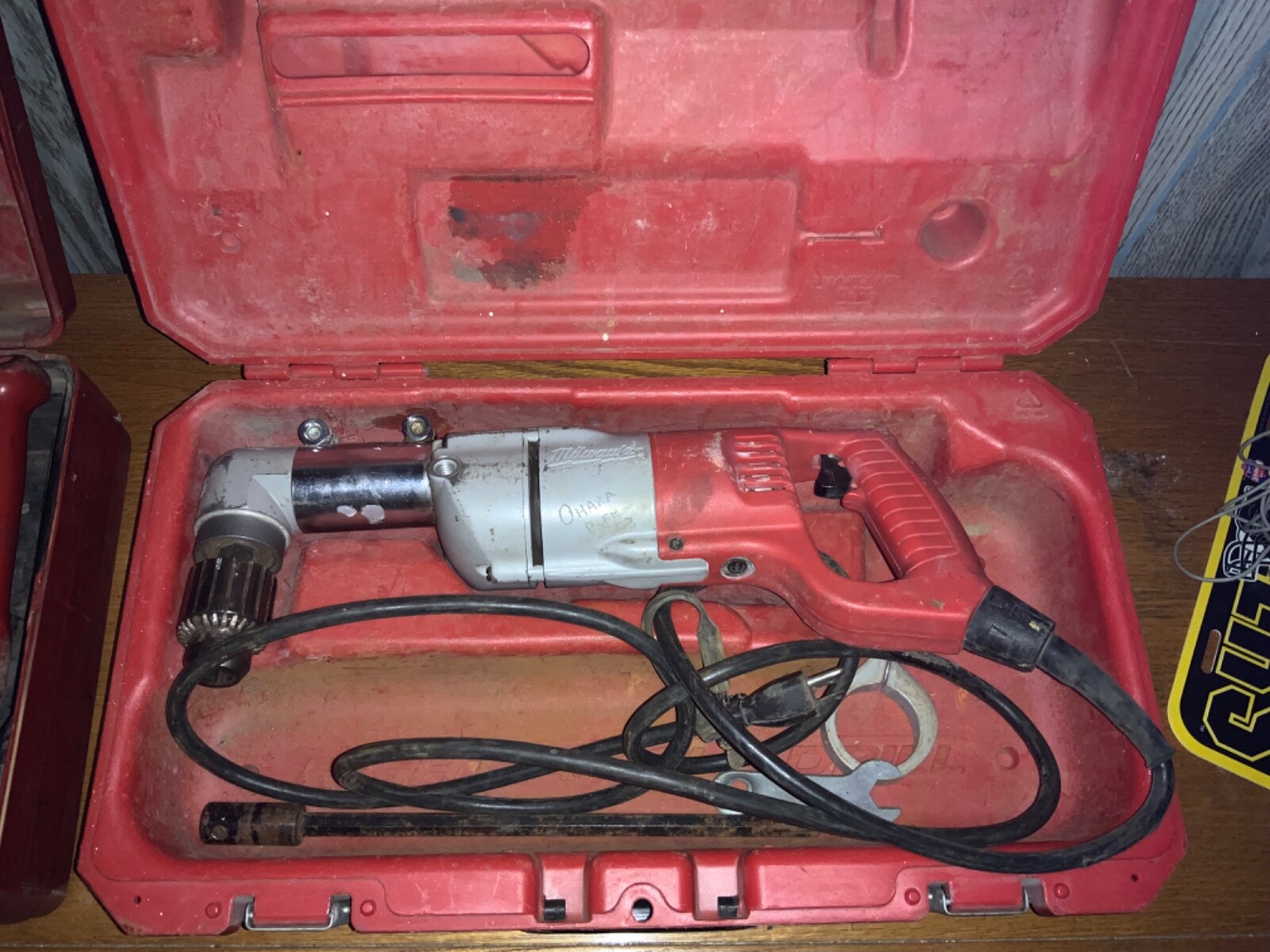 Milwaukee 7-Amp Corded Right Angle 1/2" Drill 1107-1 w/ Handle & Metal ...