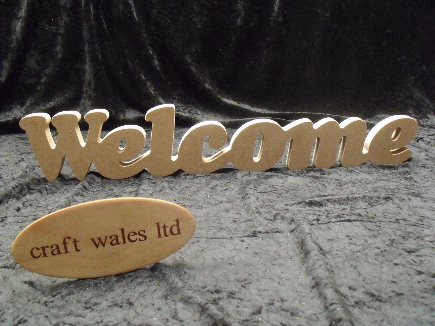 MDF Welcome Sign Plaque Words Letters Craft Gift Decorate Freestanding ...