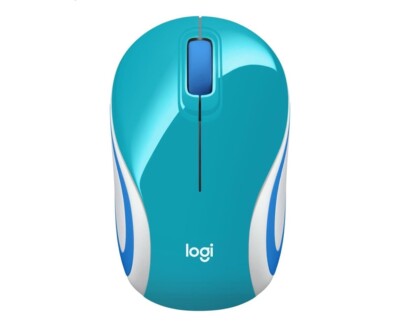 Logitech Wireless Mini Mouse M187 Teal, Pocket Sized Ultra Portable ...