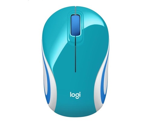 Logitech Wireless Mini Mouse M187 Teal, Pocket Sized Ultra Portable ...