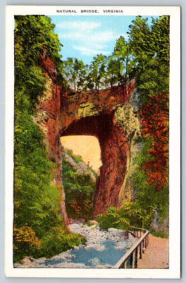 Virginia Bridge West Natural Rockbridge County Mile 100 c1940s Vintage ...