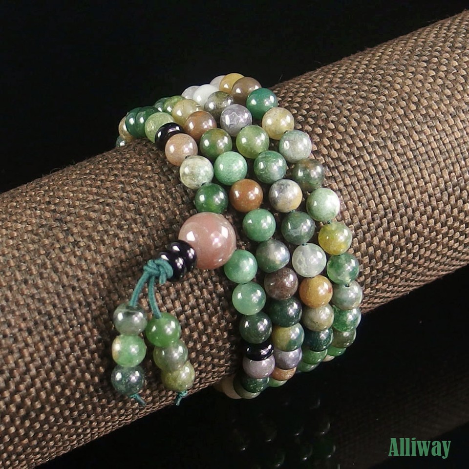 energy Gemstone Stretchy Beaded Bracelet Necklace 6mm 108 Prayer ...