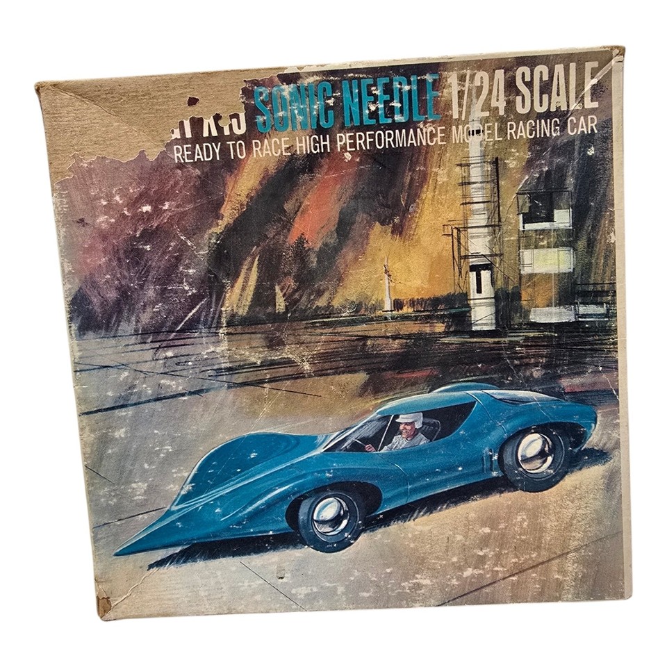 Vintage Gar-Vic Sonic Needle GT-X15 1/24 Scale Slot Car & Box - READ ...