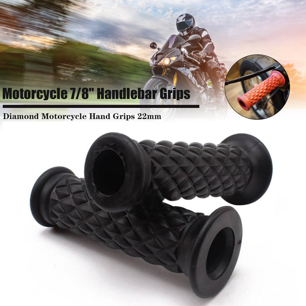 7/8" Motorcycle Hand Grips Bar End Handlebar Gel For Cafe Racer Dirt ...