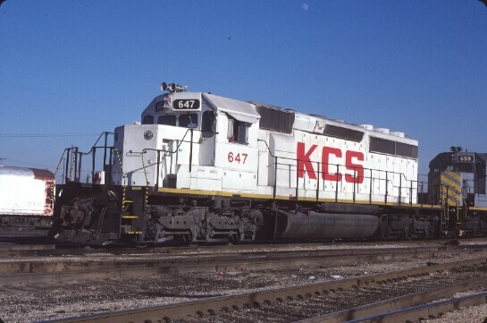 KCS 647 SD-40-2 KANSAS CITY (KANSAS CITY SOUTHERN) ORIGINAL SLIDE 10-24-84 T13-7 | eBay