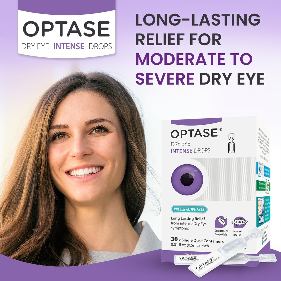 Optase Dry Eye Intense Drops Single Dose - Preservative Free Eye Drops ...