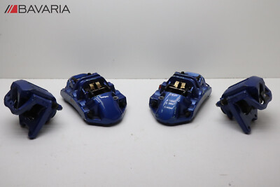 19-22 BMW OEM M5 M8 F90 F91 FRONT REAR BRAKE CALIPERS CALIPER BLUE ...