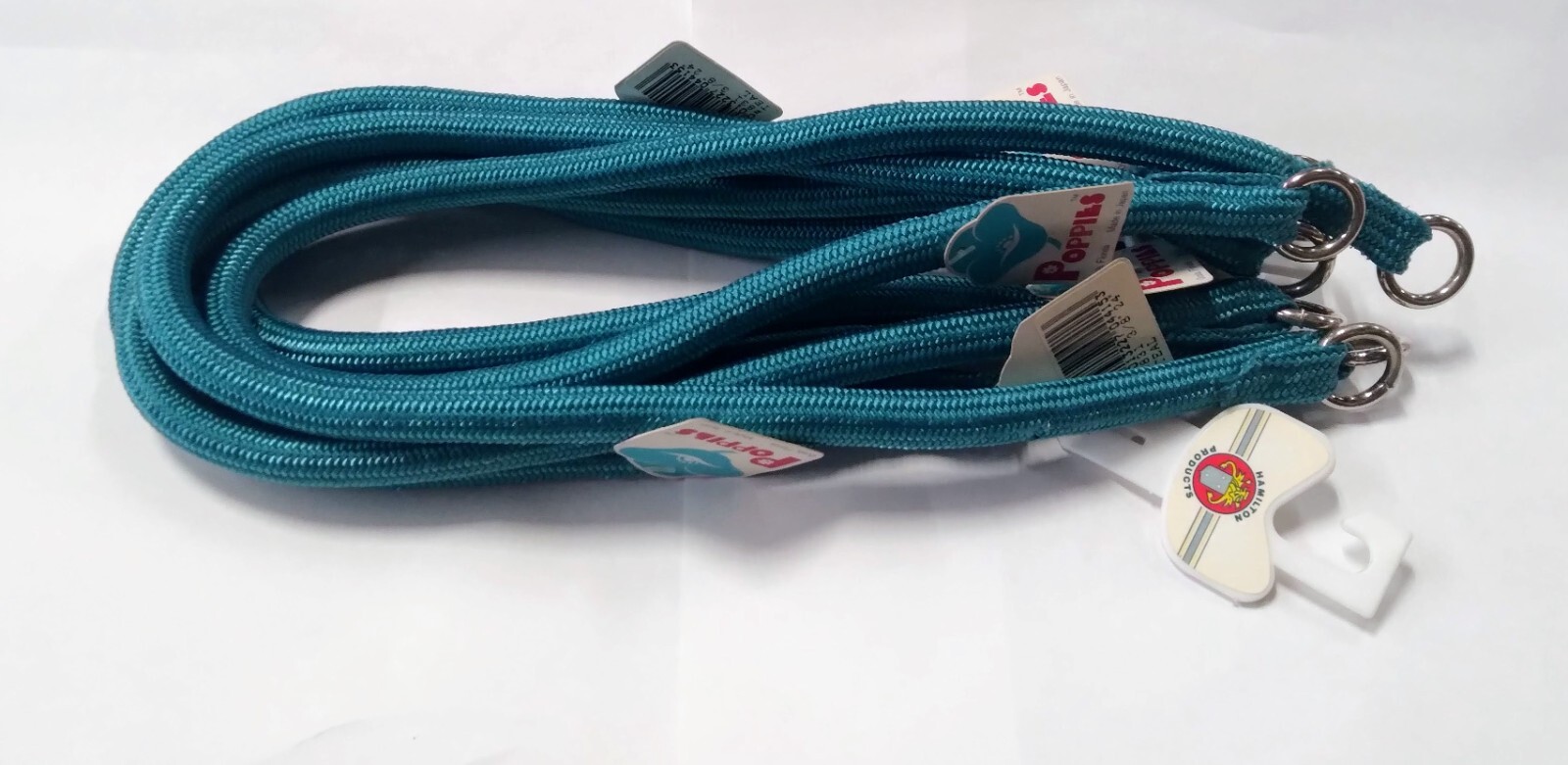HAMILTON Round Braided Nylon Choke Dog Collar, 24" x 1/2", Teal - Lot ...
