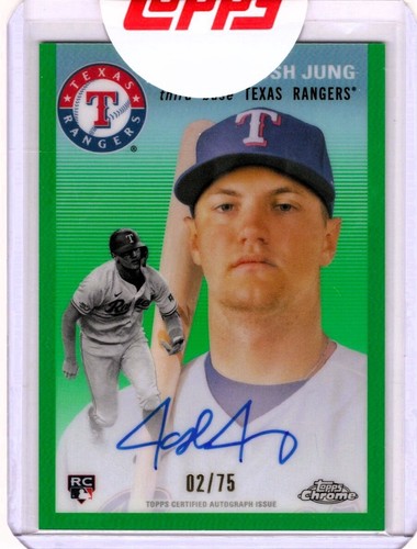 Josh Jung 2023 Topps Chrome Platinum Anniversary Green Auto 02/75 | eBay