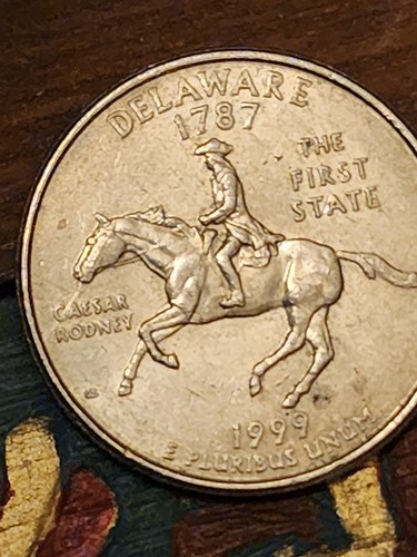 1999 P Delaware State Quarter 25c Spitting Horse Mint Error | eBay