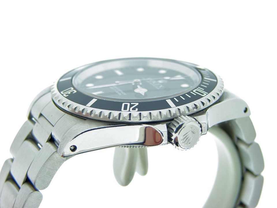 Mens Rolex Stainless Steel Submariner No Date Sub Watch Black Dial ...