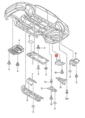 Genuine VW Jetta syncro Sagitar Vento 162 163 16B AV2 Underbody Trim ...