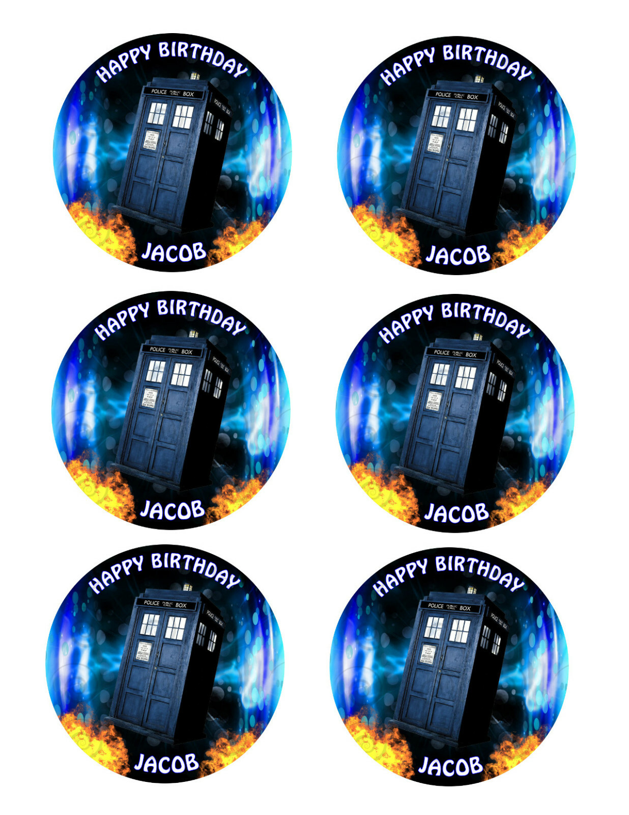 DOCTOR WHO Party Edible Cake topper image decoration | eBay