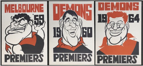 1959 1960 1964 Melbourne Demons Weg Posters X 3 Premiership Poster ...