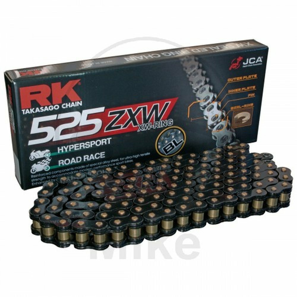 RK Xw-Ring Black 525ZXW/118 Chain Rivet Super Adventure 1290 ABS 2015 ...
