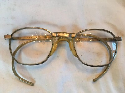 Vintage Antique Wire Metal Rimmed Round Eyeglasses Glasses 6 3/4 Frames ...